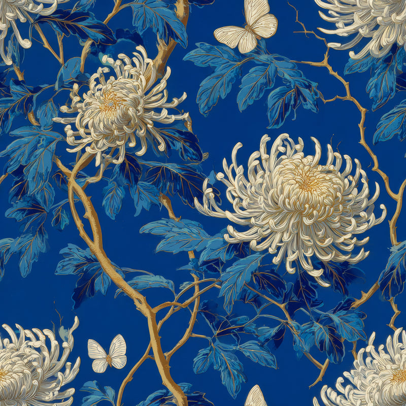 Blue Parliament Wallpaper – Canvas & Ivy