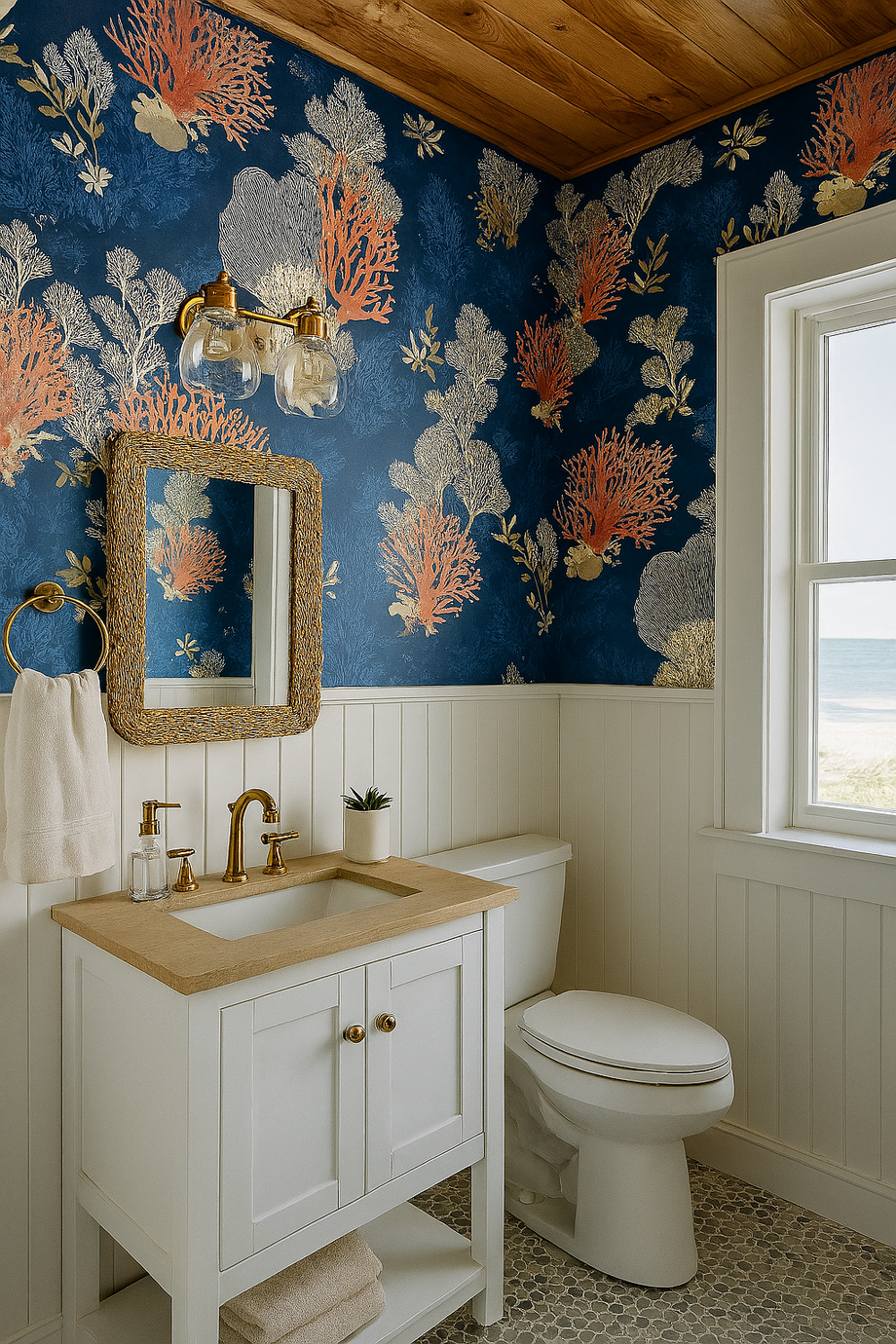 Coral Tide Wallpaper – Canvas & Ivy