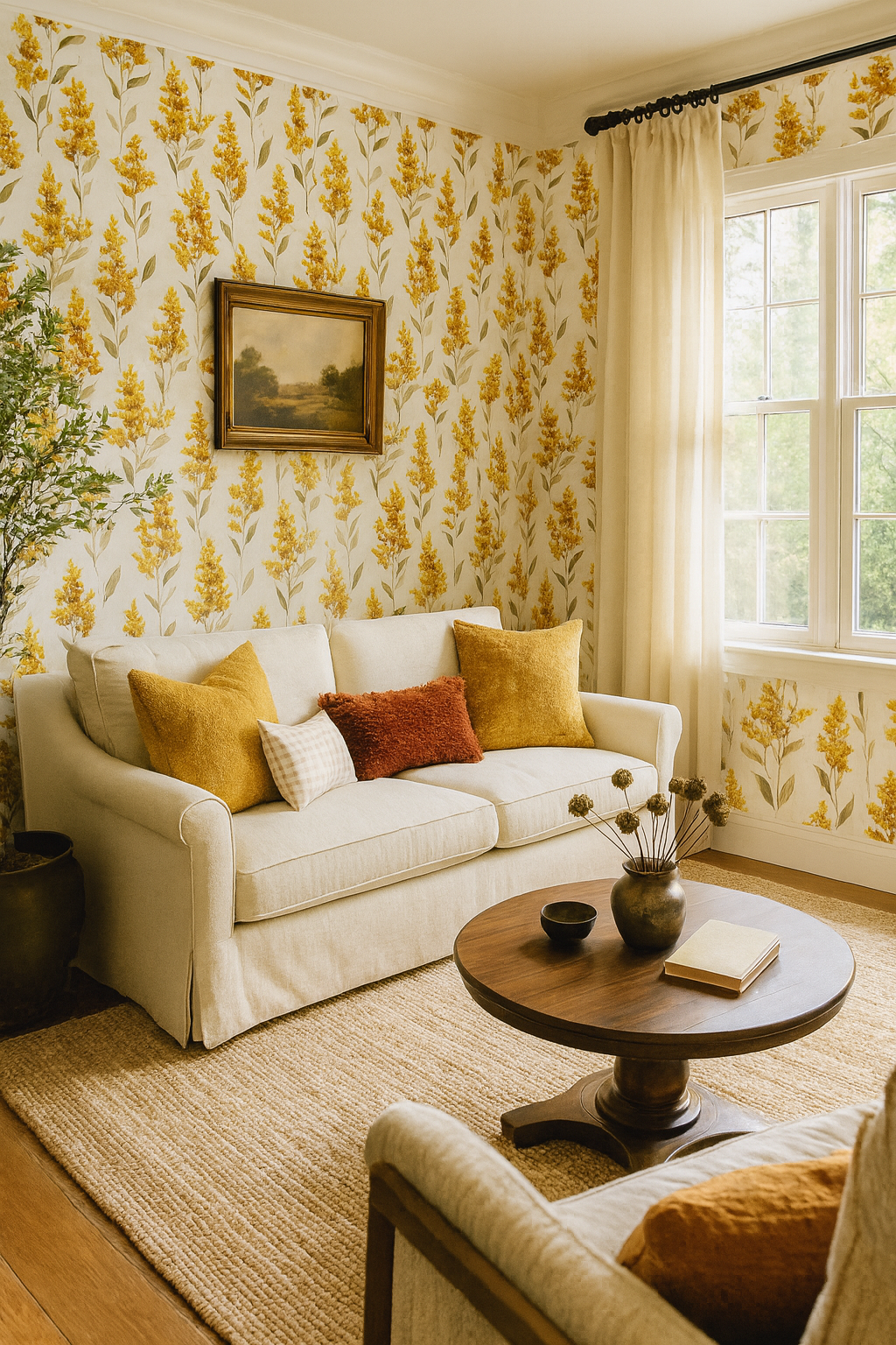 Goldenrod Whimsy Wallpaper – Canvas & Ivy