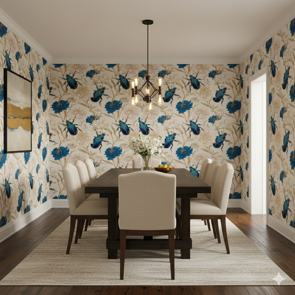 Cobalt Relic Wallpaper – Canvas & Ivy
