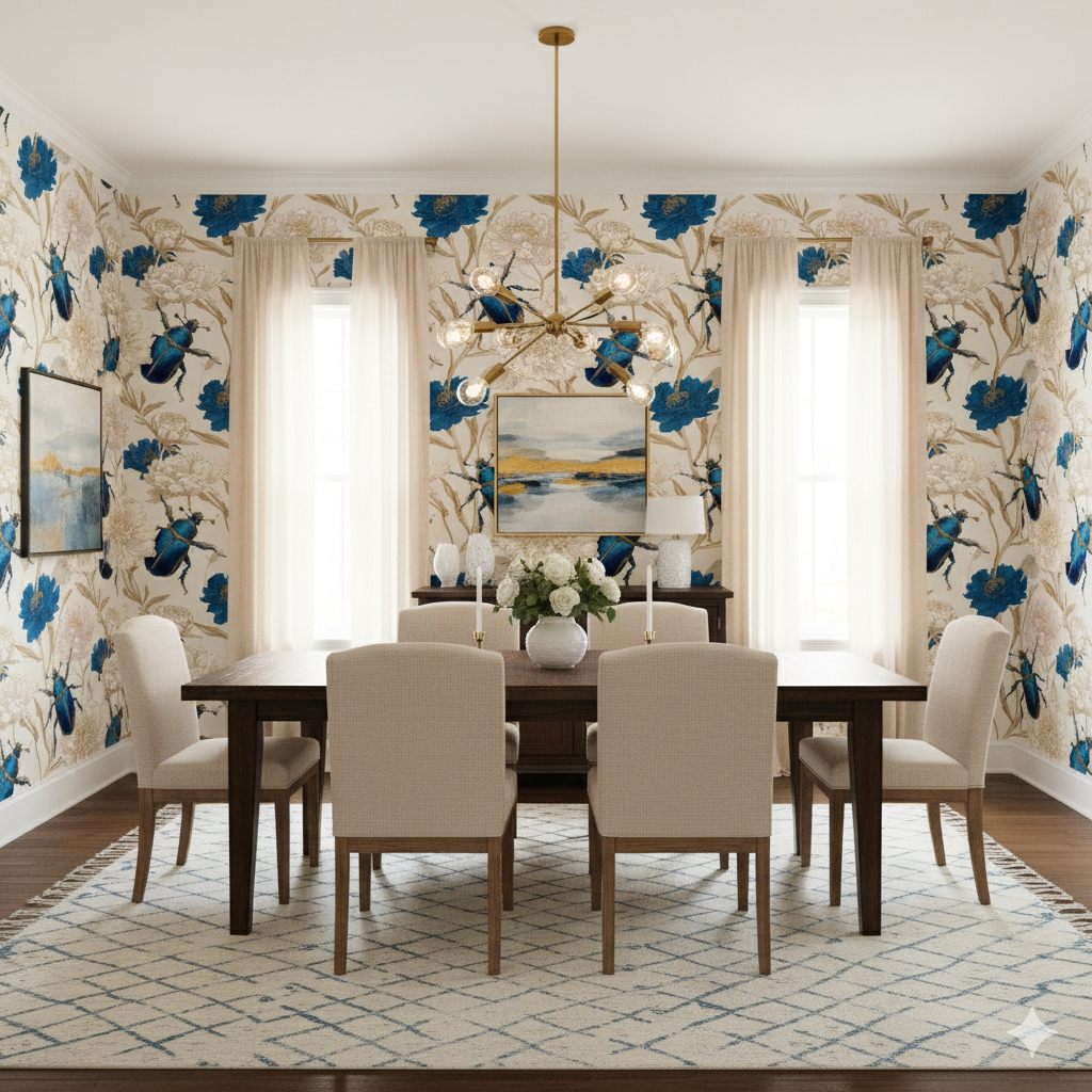 Cobalt Relic Wallpaper – Canvas & Ivy