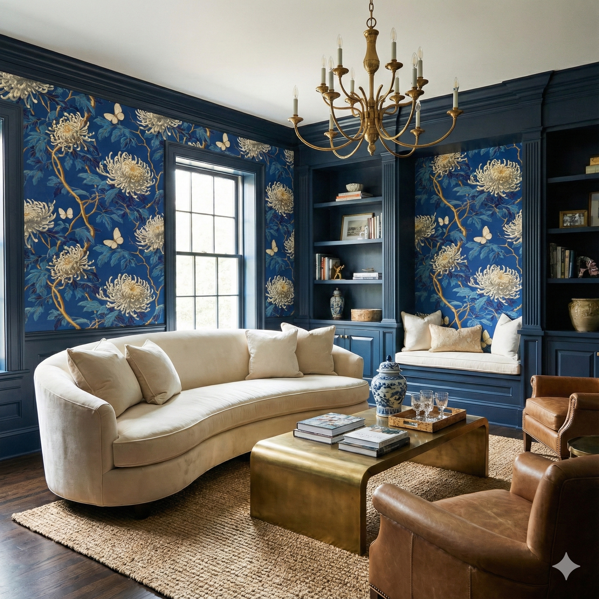 Blue Parliament Wallpaper – Canvas & Ivy