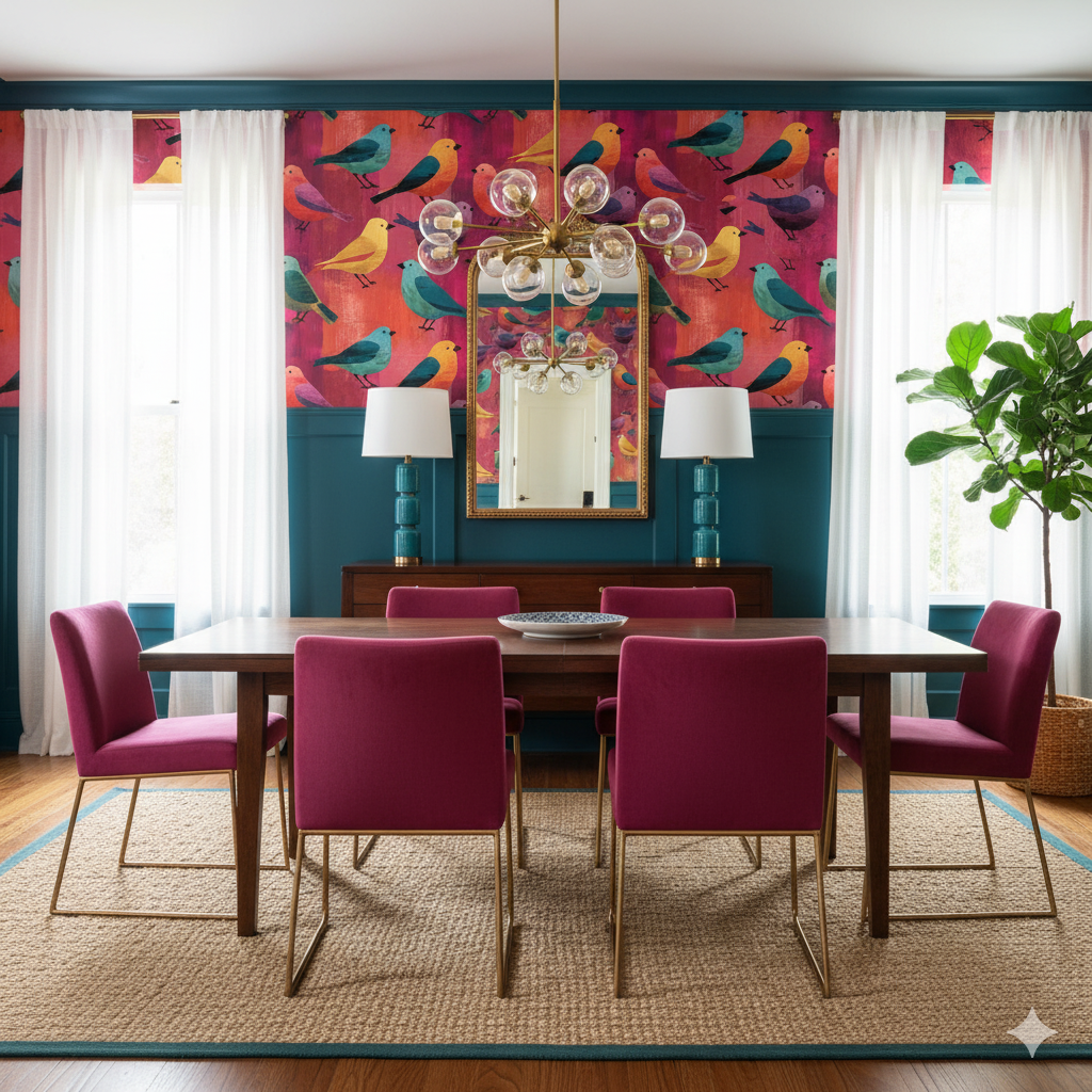 Solano Aviary Wallpaper – Canvas & Ivy