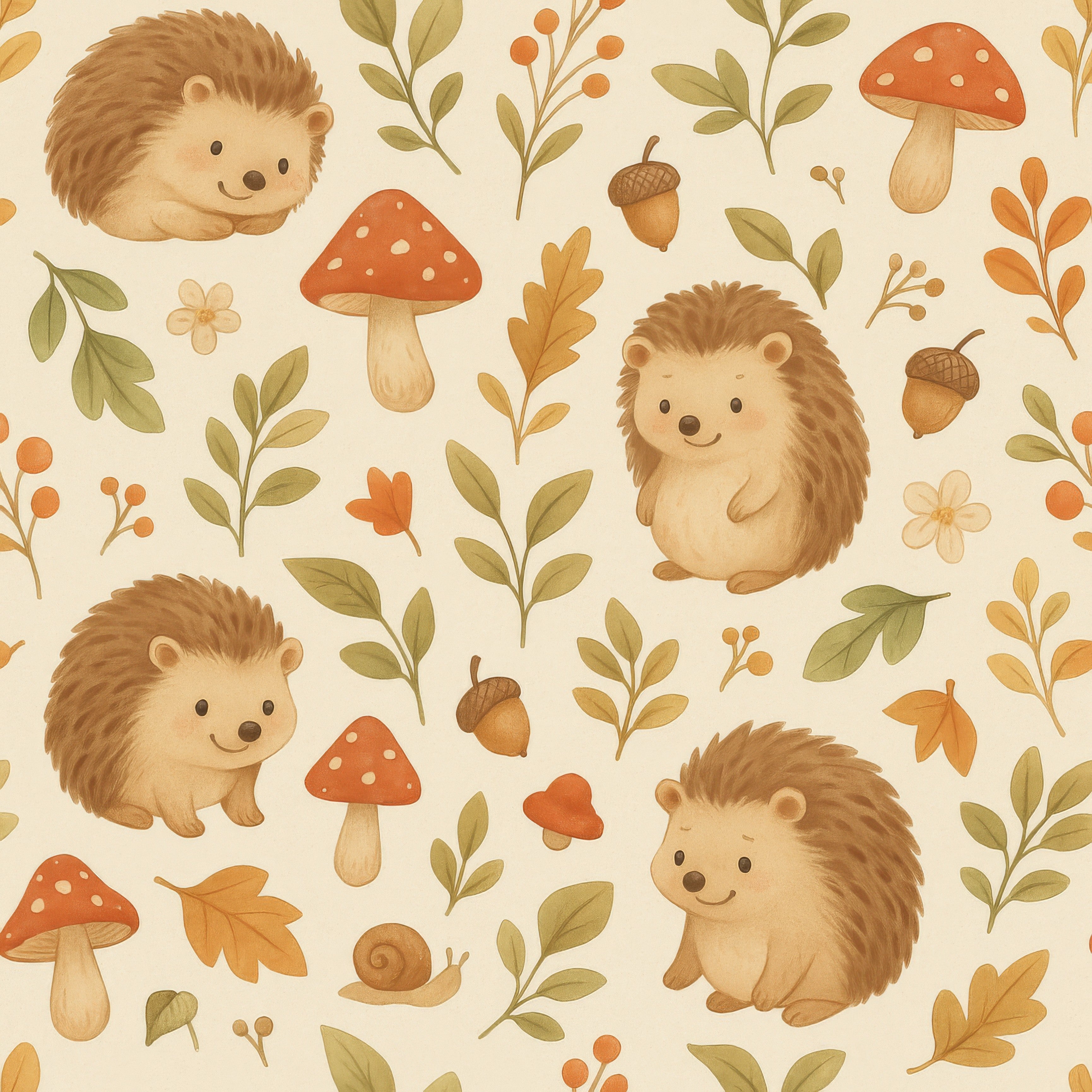 Happy Hedgehogs Wallpaper – Canvas & Ivy