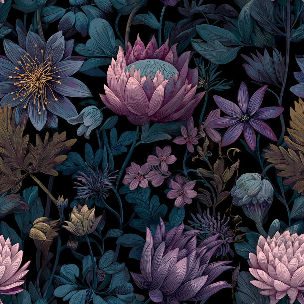 Moonshade Flora Wallpaper – Canvas & Ivy