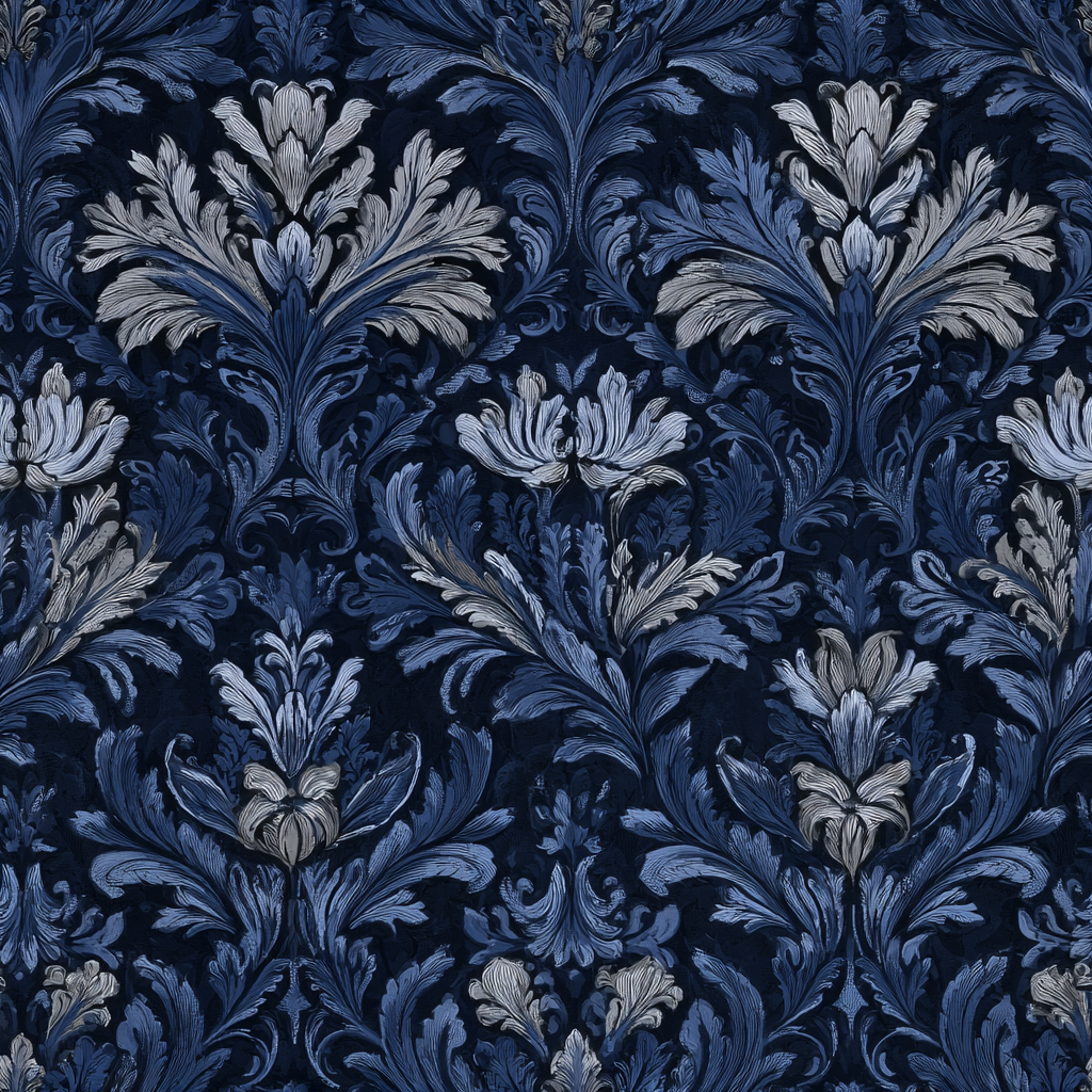 Indigo Regency Wallpaper – Canvas & Ivy