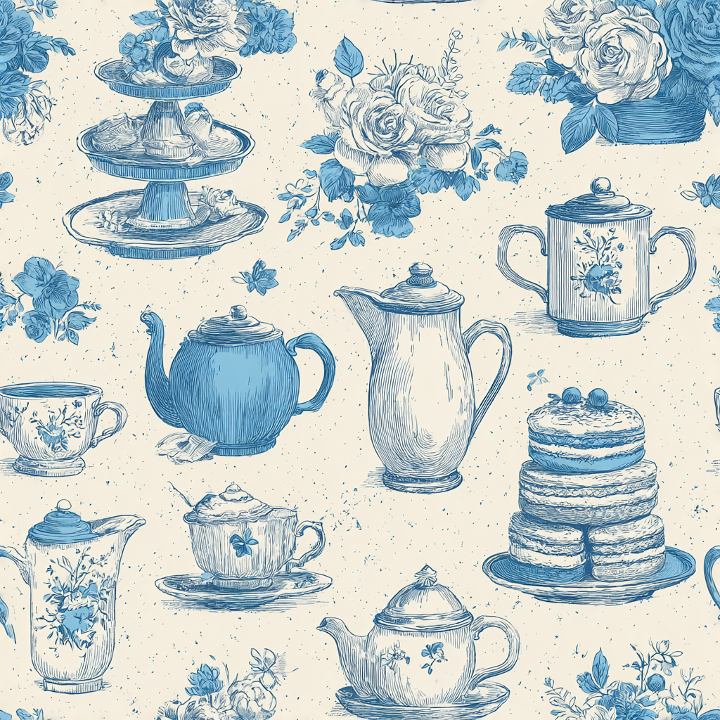 Tea & Toile Tales Wallpaper – Canvas & Ivy