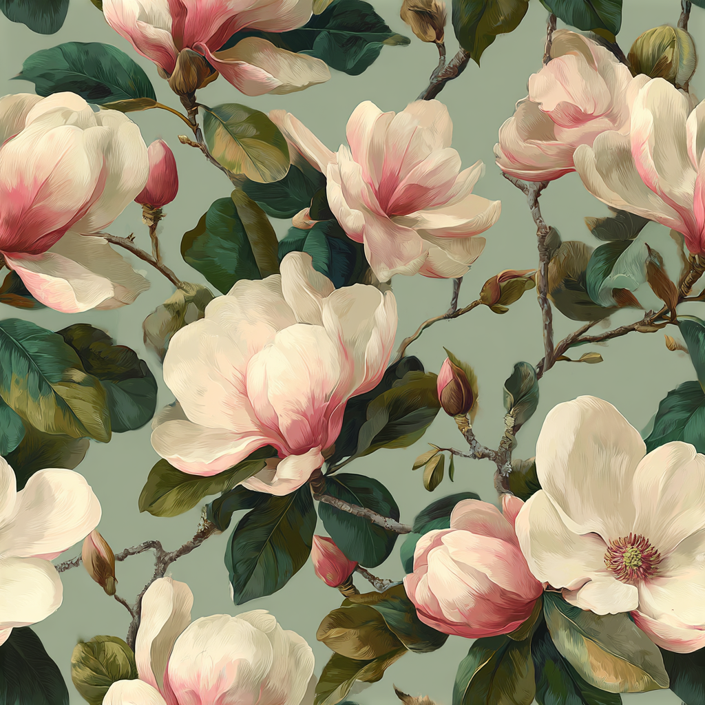Magnolia Study Wallpaper – Canvas & Ivy