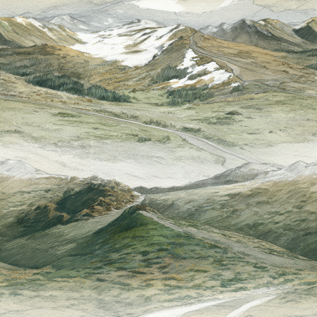 Trail Ridge Sketch Wallpaper – Canvas & Ivy