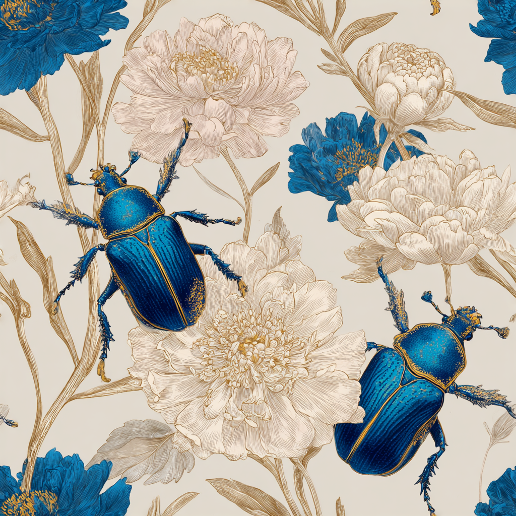 Cobalt Relic Wallpaper – Canvas & Ivy