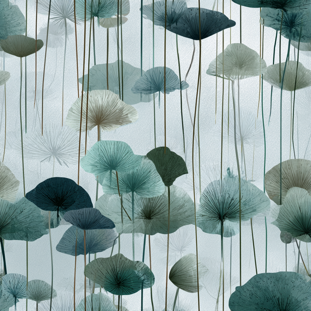 Blue Lotus Canes Wallpaper – Canvas & Ivy