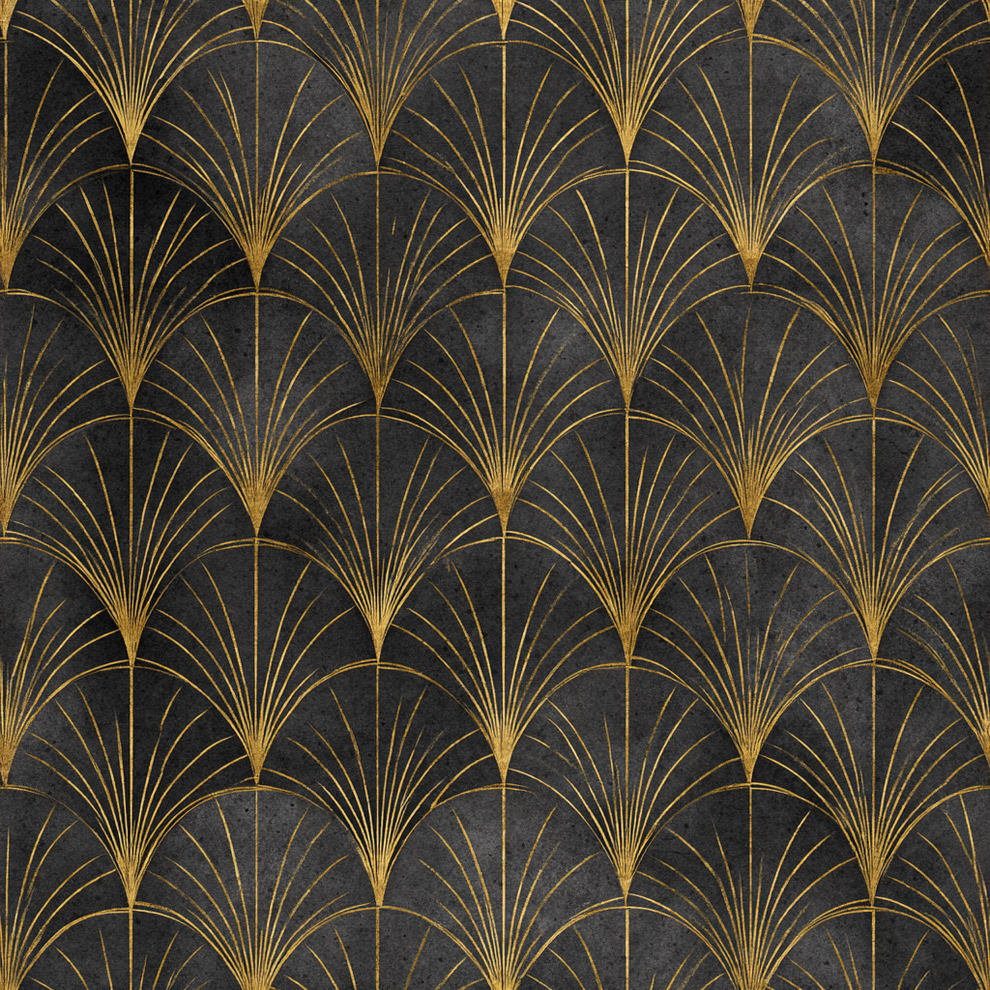 Gilded Deco Fan Wallpaper – Canvas & Ivy