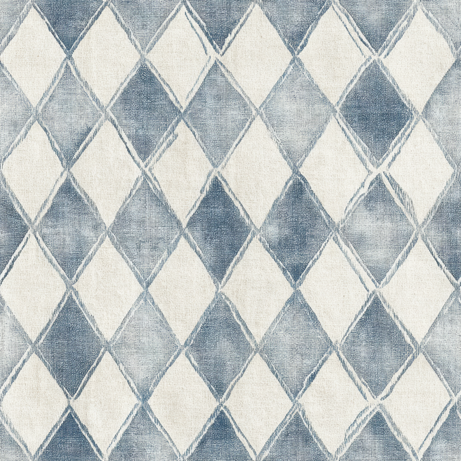 Denim Geometry Wallpaper – Canvas & Ivy