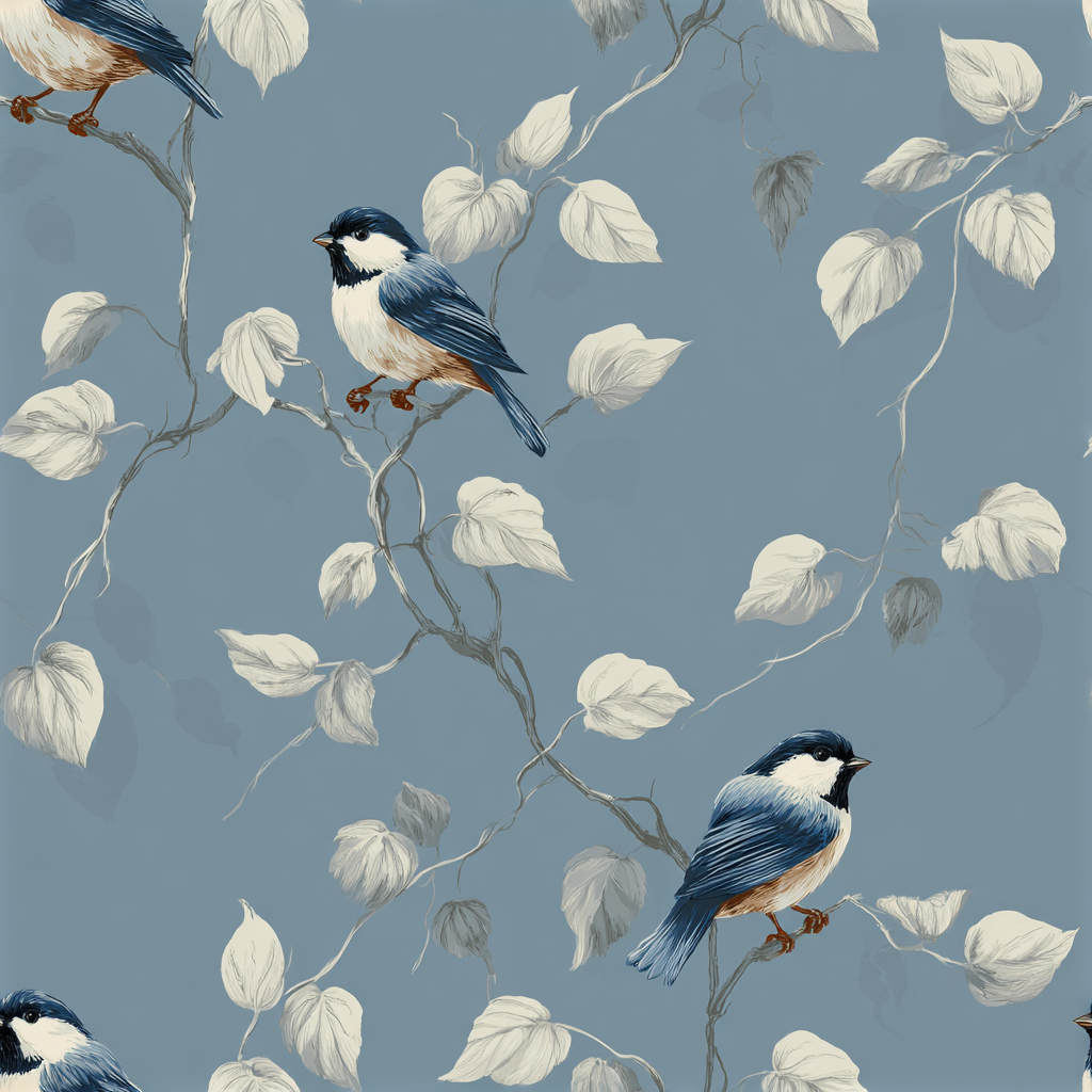 Azure Finch Wallpaper – Canvas & Ivy